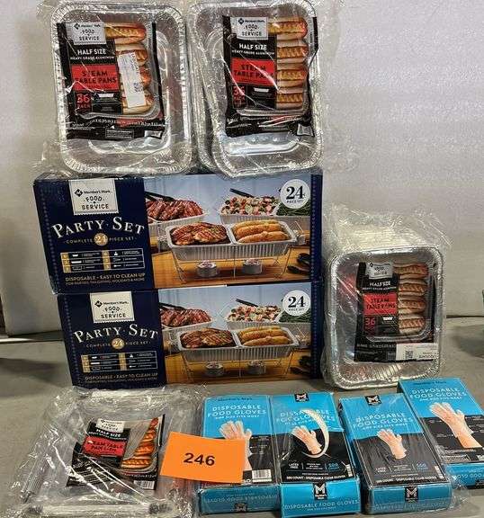 MISC LOT OF DISPOSABLE SERVEWARE - SEE PHOTOS - Earl's Auction Company