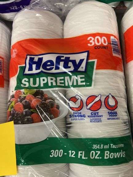 (9) PACKS OF HEFTY FOAM PLATES/ BOWLS - Earl's Auction Company