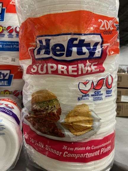 (8) PACKS OF HEFTY FOAM PLATES/ BOWLS - Earl's Auction Company