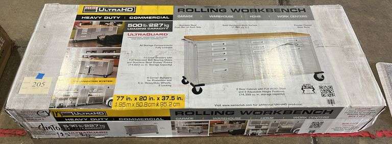 SEVILLE CLASSICS ROLLING WORKBENCH IN BOXES - Earl's Auction Company