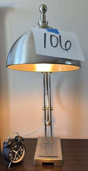 TABLE LAMP & SMALL ALARM CLOCK - Earl's Auction Company