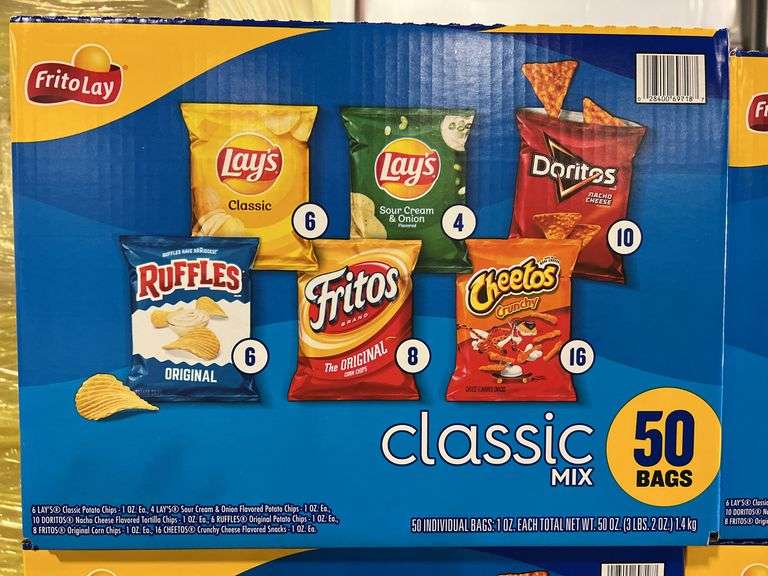 (6) BOXES OF FRITO LAYS CLASSIC MIX CHIPS - Earl's Auction Company