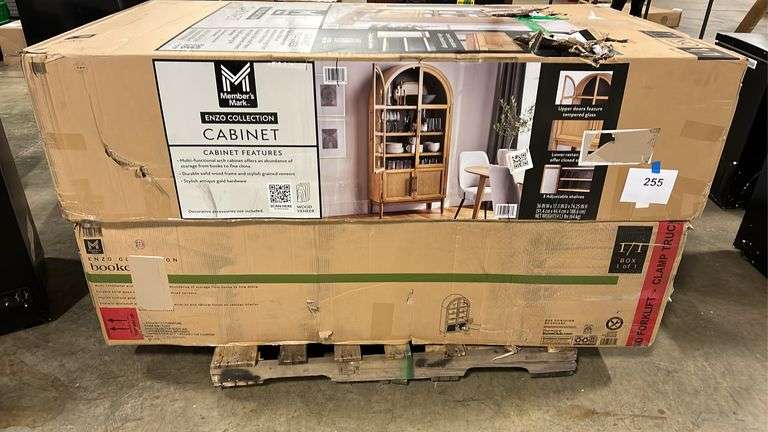 ENZO COLLECTION CABINET & BOOKCASE IN BOXES - BROWN & BLACK - Earl's ...