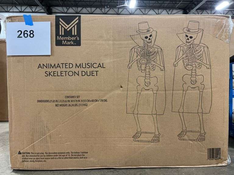 ANIMATED MUSICAL SKELETON DUET IN BOX - Earl's Auction Company