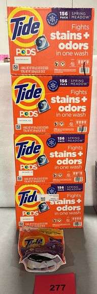 (1) BAG OF TIDE PODS & (4) BOXES - Earl's Auction Company