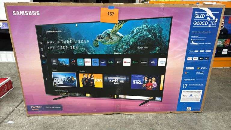 SAMSUNG 70" QLED 4K SMART TV IN BOX - Earl's Auction Company