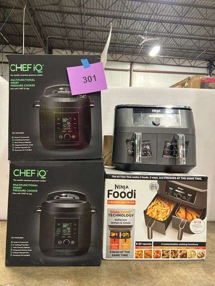 AS IS - 4PC KITCHEN APPLIANCE LOT - CHEF IO & NINJA FOODI - Earl's ...