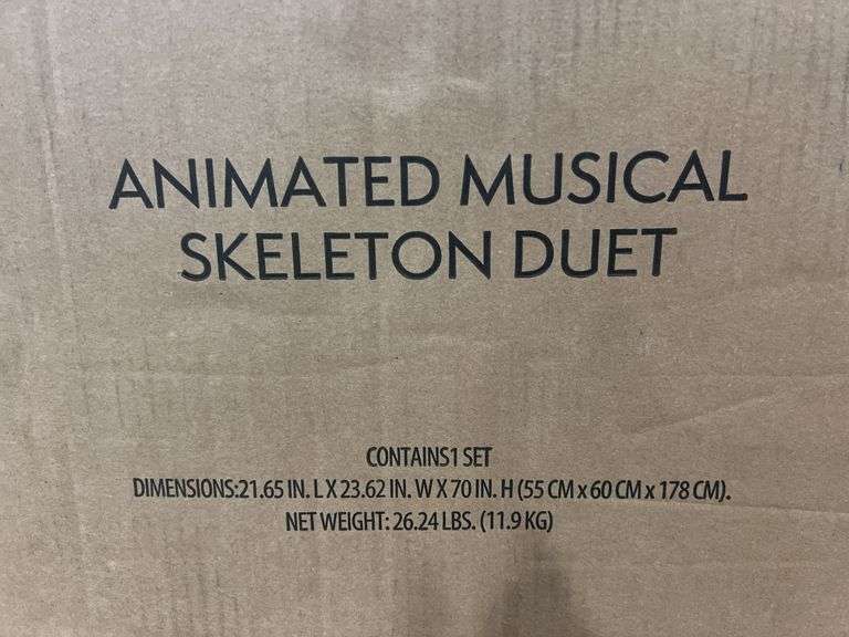 ANIMATED MUSICAL SKELETON DUET IN BOX - Earl's Auction Company