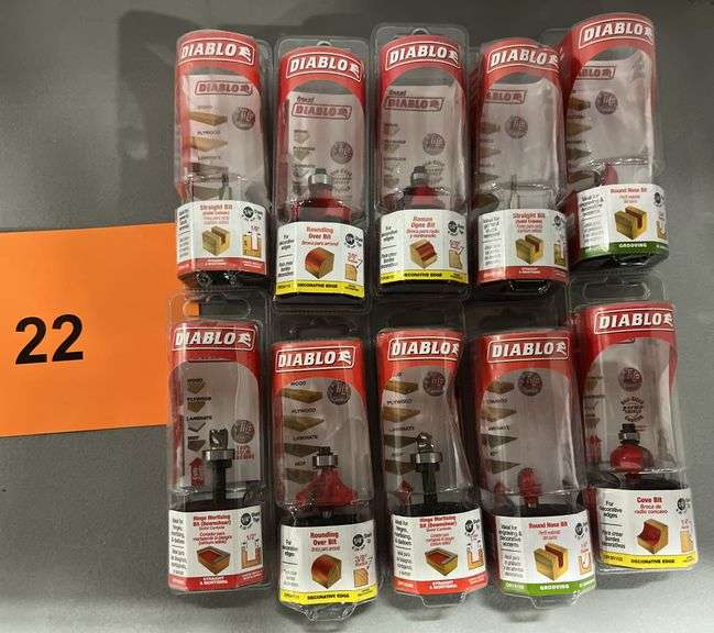 (10) DIABLO ROUTER BITS - Earl's Auction Company