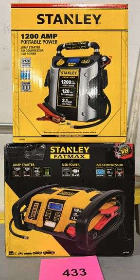 (2) STANLEY PORTABLE POWER STATIONS IN BOXES - Earl's Auction Company