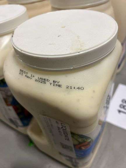 (12) JUGS OF CONDIMENTS - RANCH & MIRACLE WHIP - Earl's Auction Company