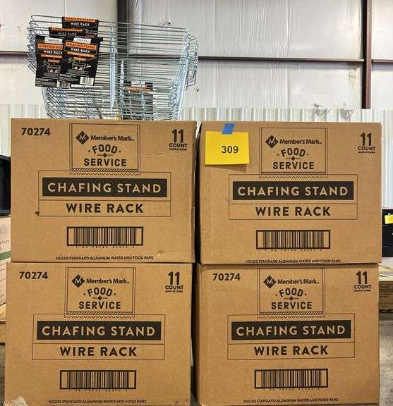(56) CHAFING STAND WIRE RACKS - Earl's Auction Company