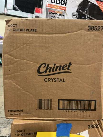 (3) BOXES OF CHINET CRYSTAL PLATES (100 PER BOX) - Earl's Auction Company