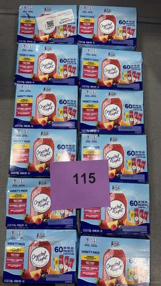 (12) BOXES OF CRYSTAL LIGHT - Earl's Auction Company