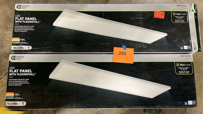 (2) COMMERCIAL ELECTRIC LED FLAT PANELS IN BOXES - Earl's Auction Company