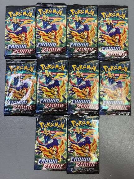 (10) OPENED POKEMON CROWN ZENITH BOOSTER PACKS - Earl's Auction Company