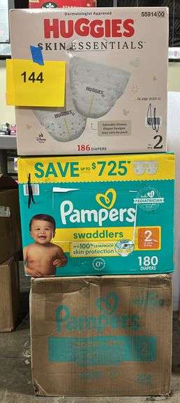 (3) BOXES OF DIAPERS - SIZE 2 - Earl's Auction Company
