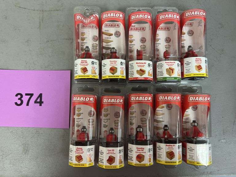 (10) DIABLO ROUTER BITS - Earl's Auction Company