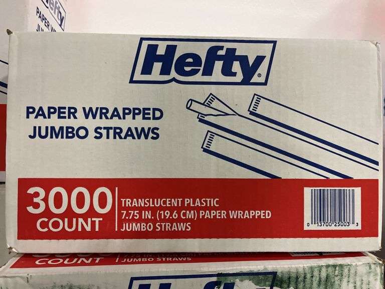(5) BOXES OF HEFTY PAPER WRAPPED STRAWS - Earl's Auction Company