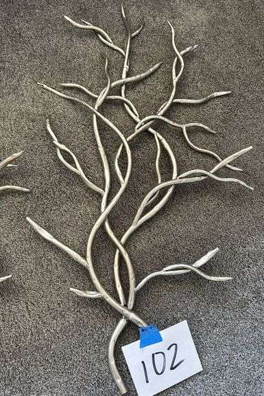 (2) METAL STICK WALL ART - Earl's Auction Company