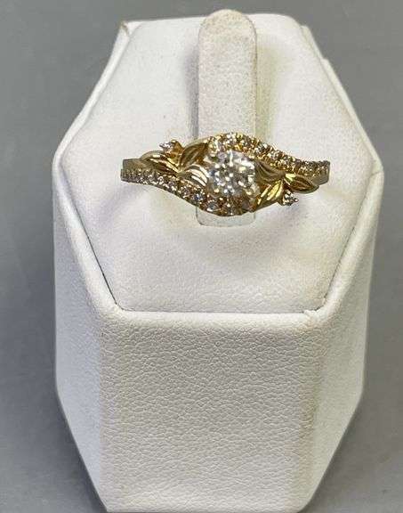14K GOLD 5/8CT DIAMOND RING - SIZE 9 - Earl's Auction Company