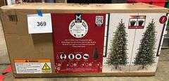 7FT PRE LIT SLIM LINDEN FIR TREE IN BOX - Earl's Auction Company