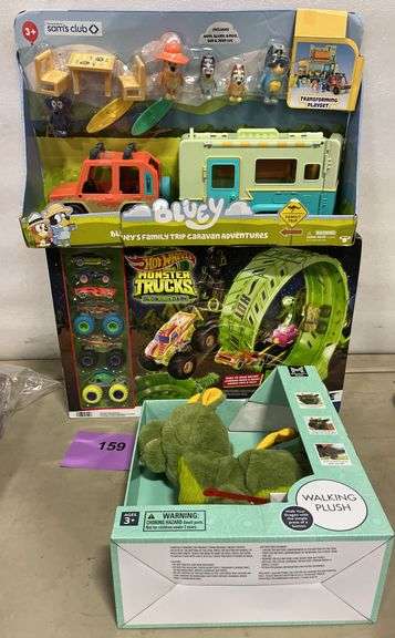 3PC KIDS TOY LOT - HOT WHEELS, BLUEY & WALKING PLUSH - Earl's Auction ...