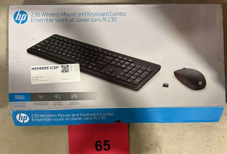 HP 230 WIRELESS MOUSE & KEYBOARD IN BOX - Earl's Auction Company