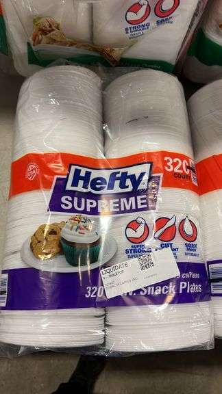 (6) PACKS OF HEFTY FOAM PLATES/ TRAYS - Earl's Auction Company