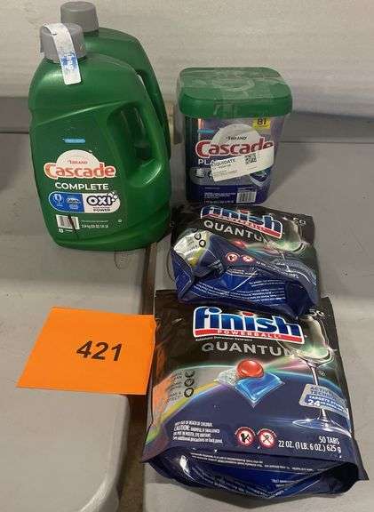 5PC DISHWASHING LOT - CASCADE & FINISH - Earl's Auction Company