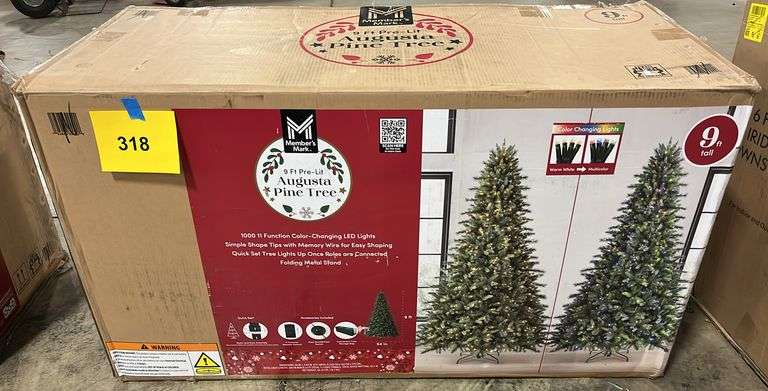 9FT PRE LIT AUGUSTA PINE TREE IN BOX - Earl's Auction Company