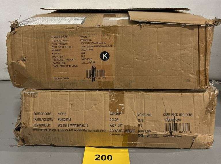 (2) EVERWASH 9FTx12FT WASHABLE AREA RUGS IN BOXES - Earl's Auction Company