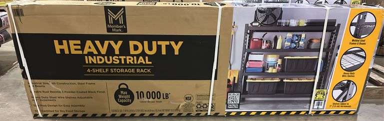 HEAVY DUTY 4 SHELF STORAGE RACK IN BOX - Earl's Auction Company