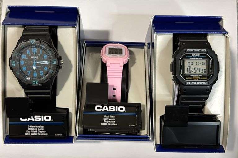 (3) CASIO WATCHES IN BOX - Earl's Auction Company