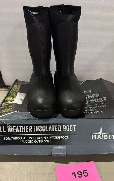 HABIT MENS INSULATED ALL WEATHER BOOTS SIZE 13 - Earl's Auction Company