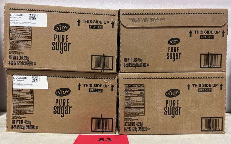 (4) BOXES OF NJOY PURE SUGAR - Earl's Auction Company