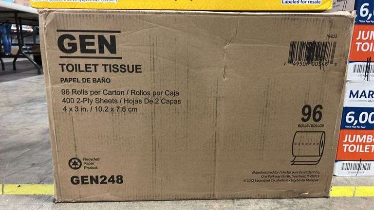 (4) BOXES OF TOILET PAPER - POM & GEN - Earl's Auction Company