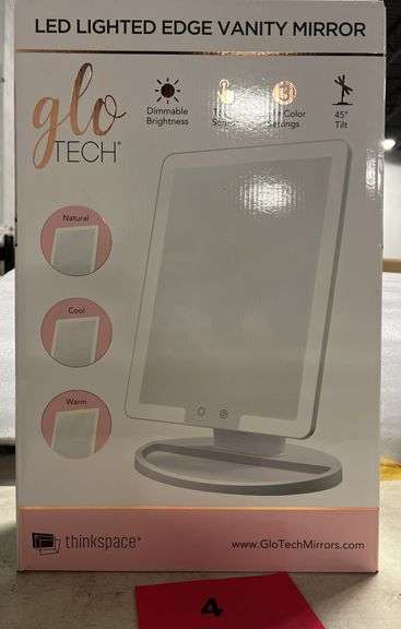 GLOTECH LED LIGHTED EDGE VANITY MIRROR IN BOX - Earl's Auction Company