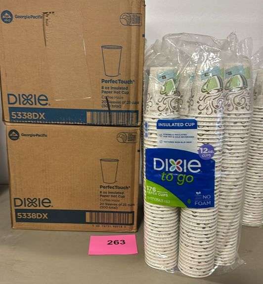 6PC LOT OF DIXIE DISPOSABLE CUPS - Earl's Auction Company