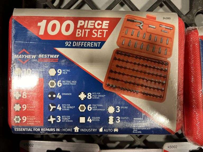 (4) MAYHEW 100PC BIT SETS & (5) 33PC SECURITY BIT SETS - Earl's Auction ...