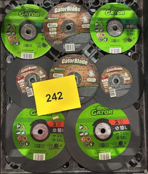 (8) GATOR CUTTING/ GRINDING WHEELS - Earl's Auction Company
