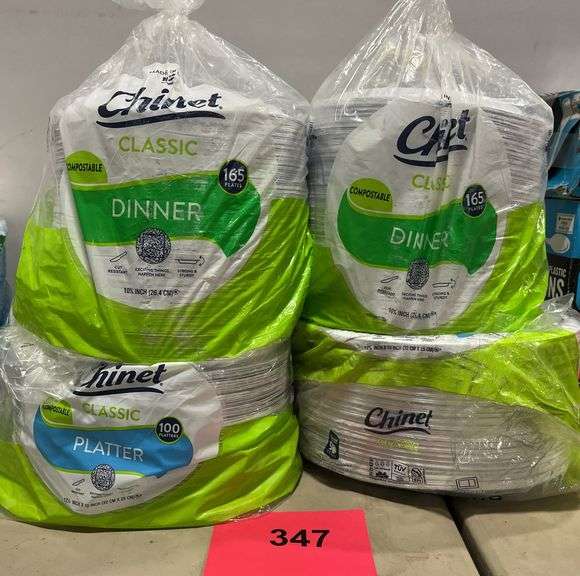 (4) PACKS OF CHINET PAPER PLATES - Earl's Auction Company