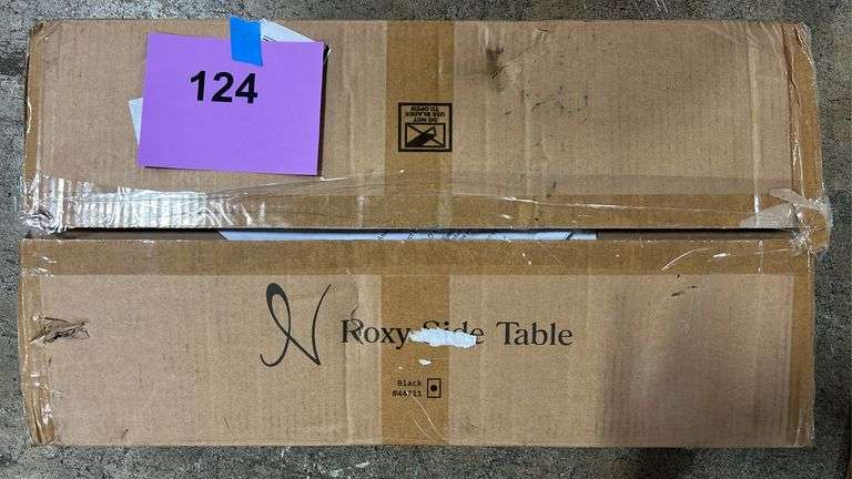NAOMI HOME ROXY SIDE TABLE IN BOX - BLACK - Earl's Auction Company