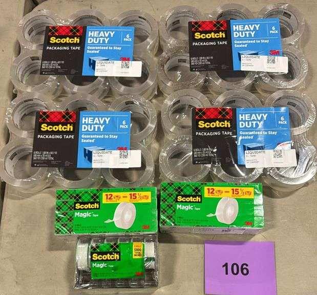 (7) PACKS OF ASSORTED TAPE - SEE PHOTOS - Earl's Auction Company