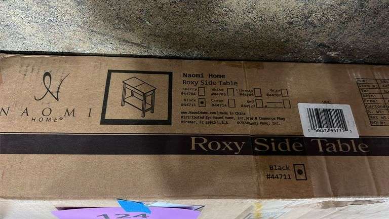 NAOMI HOME ROXY SIDE TABLE IN BOX - BLACK - Earl's Auction Company