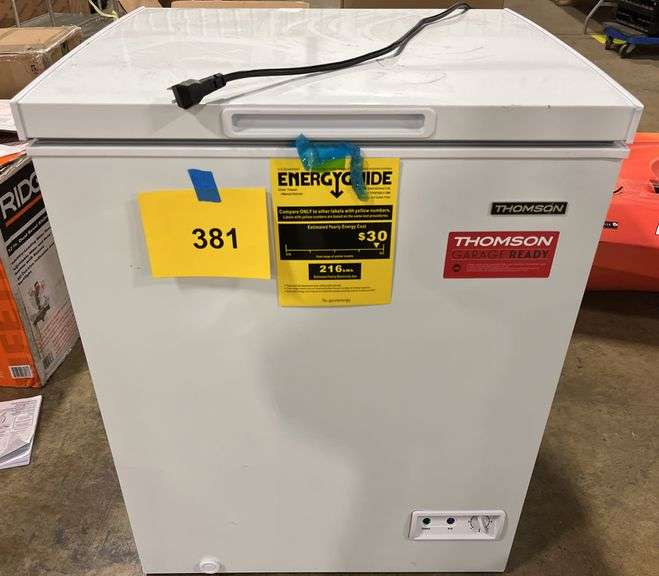 THOMSON 5.0CU FT CHEST FREEZER - WHITE - Earl's Auction Company