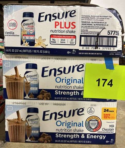 (3) BOXES OF ENSURE NUTRITION SHAKES - Earl's Auction Company