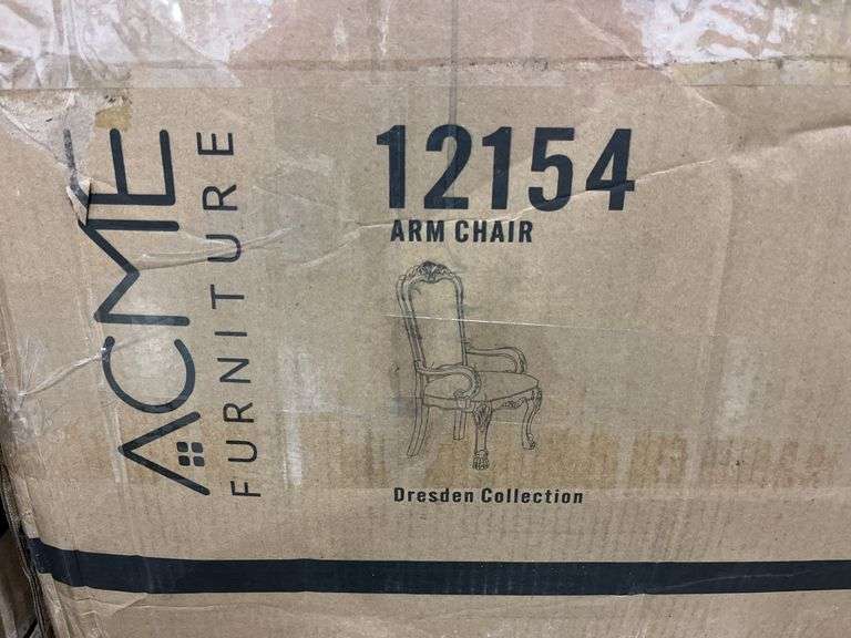 (6) ACME FURNITURE DRESDEN COLLECTION ARM CHAIRS IN BOXES - Earl's ...