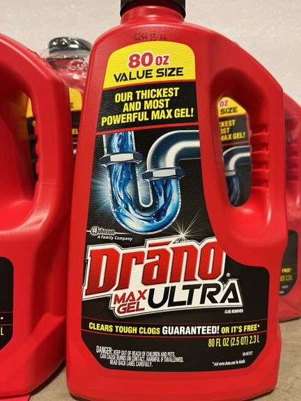 (8) JUGS OF DRANO MAX GEL ULTRA - Earl's Auction Company