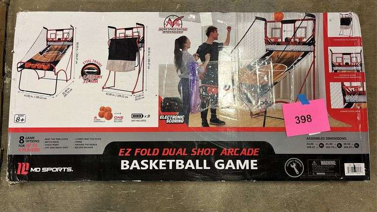 MD SPORTS EZ FOLD DUAL SHOT ARCADE BASKETBALL GAME IN BOX - Earl's ...